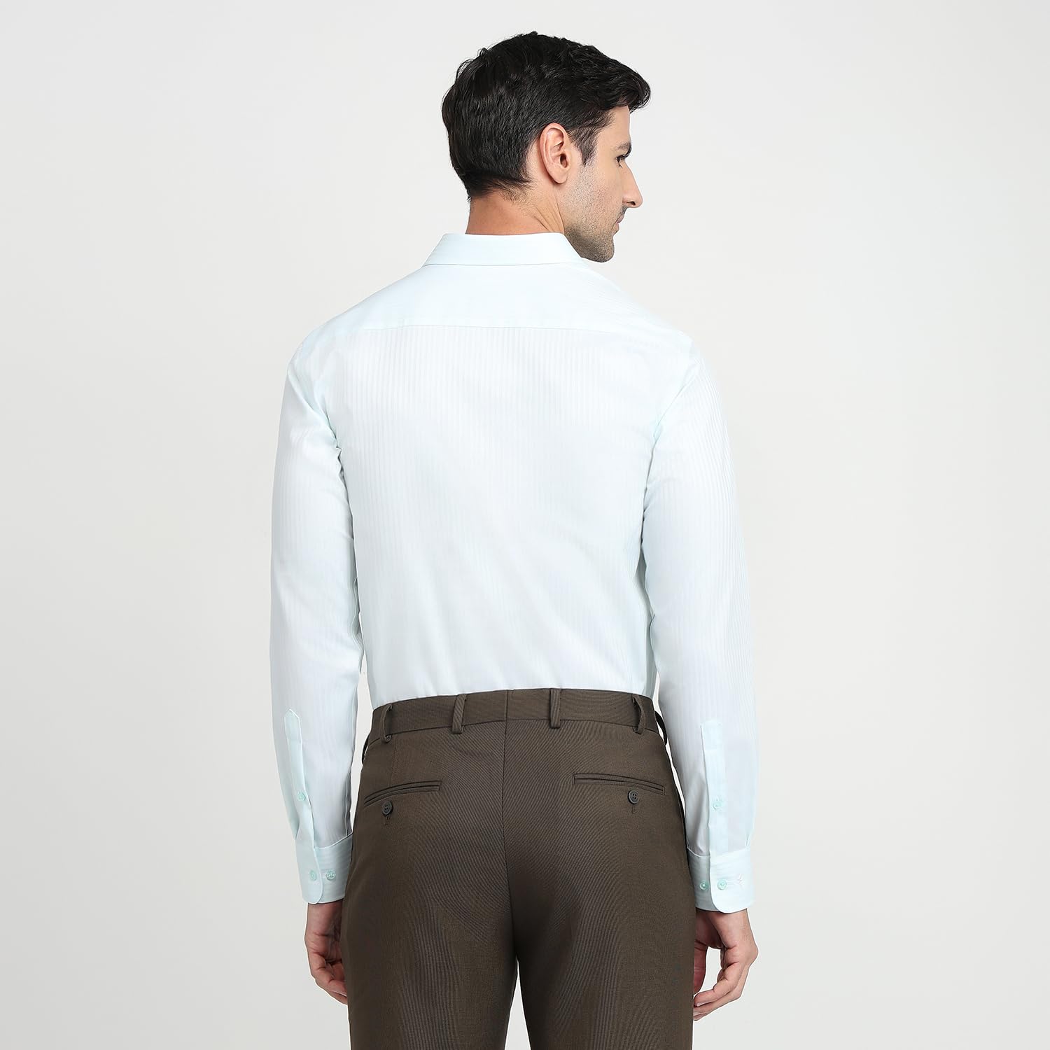 Park Avenue Men Reguler Fit Stripe Pattern Pure Cotton Semi Cutaway ...